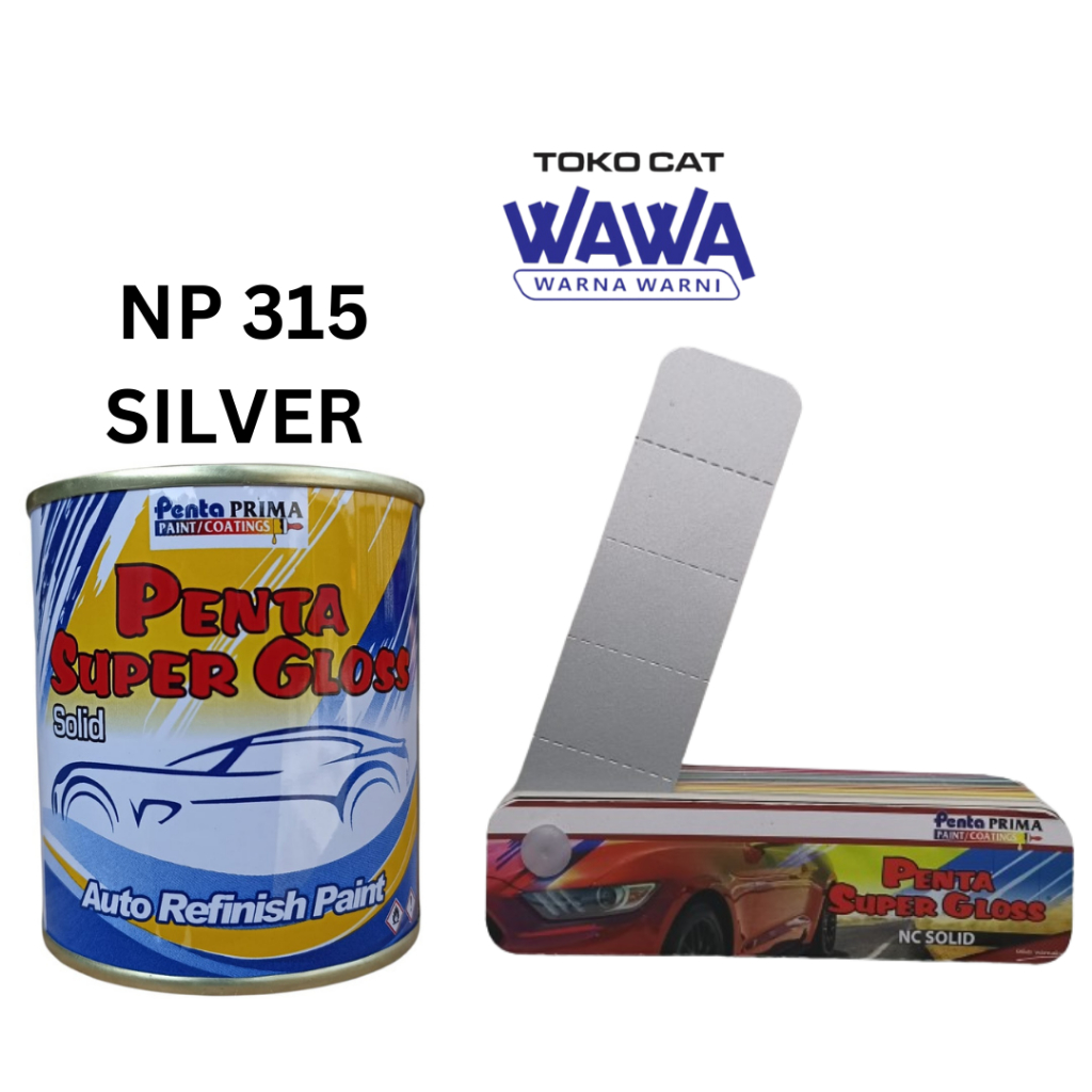 Jual cat duco Penta Super Gloss Silver NP315 200gr (silver solid ...