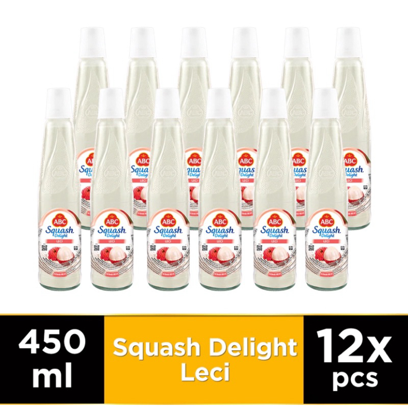 Jual Sirup ABC squash delight lychee 450ml isi 12 pcs | Shopee Indonesia