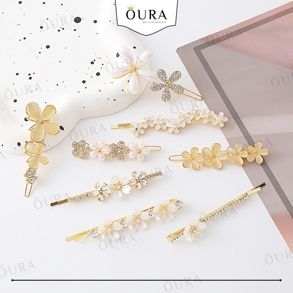 Jual Jepit Rambut Pin Set Korean Style Hair Clip 2 In 1 Gold | Shopee ...