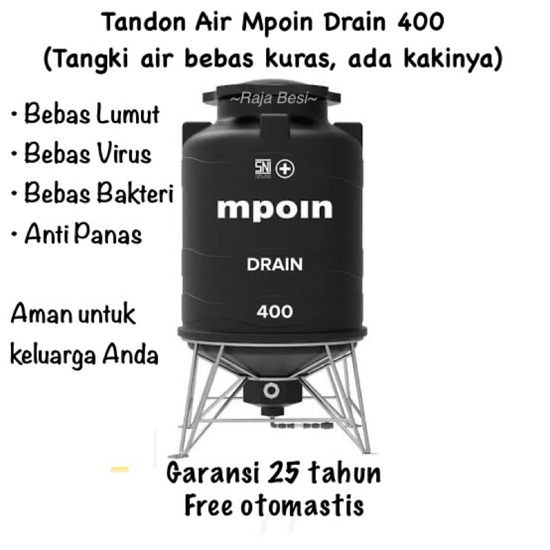 Jual Tangki Mpoin Drain 400 Liter Tandon Air Drain 400 liter bebas ...