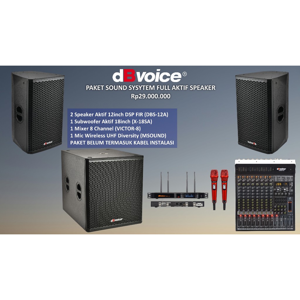 Jual Paket Sound System Full Aktif Speaker Indor/Outdor by dBvoice ...
