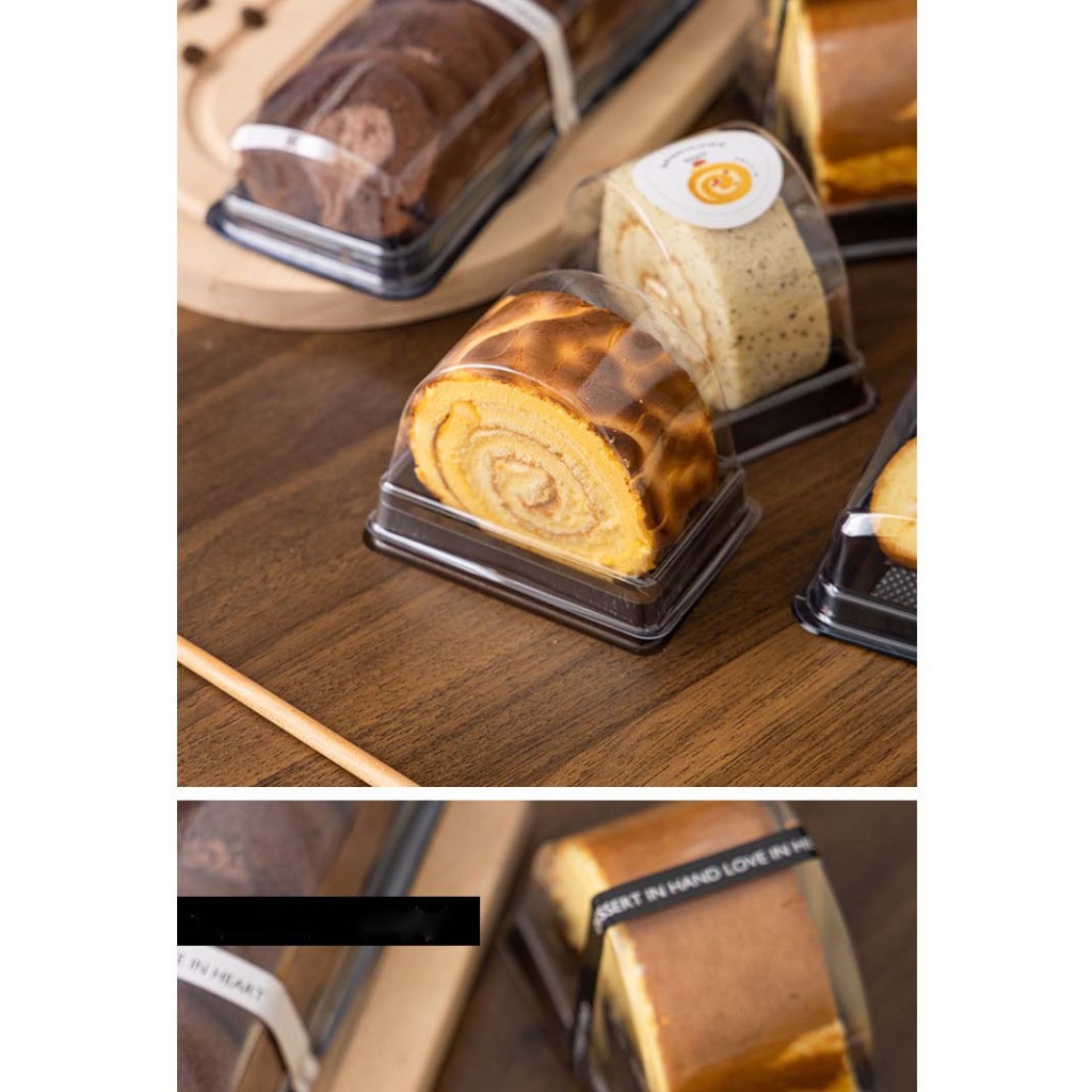 Jual 10 pcs PREMIUM MIKA TRAY SEMICIRCCLE SLICE SWISS ROLL | Shopee ...