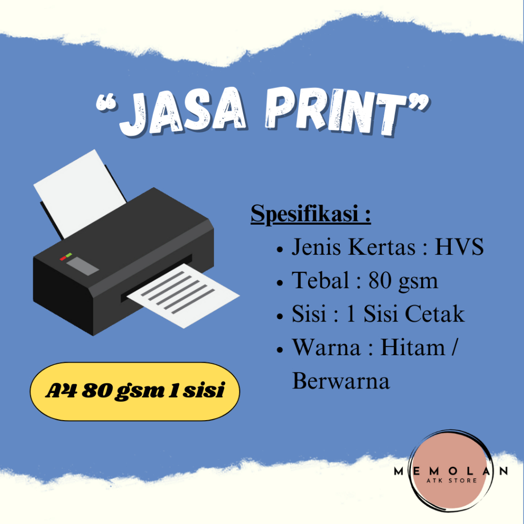 Jual Jasa Print HVS a4 80gsm | Shopee Indonesia