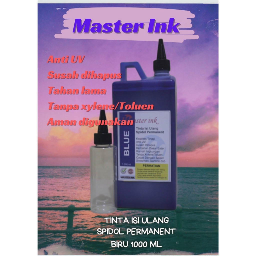 Jual Tinta Spidol Permanen Master INK Tinta Isi Ulang Spidol Master Ink ...