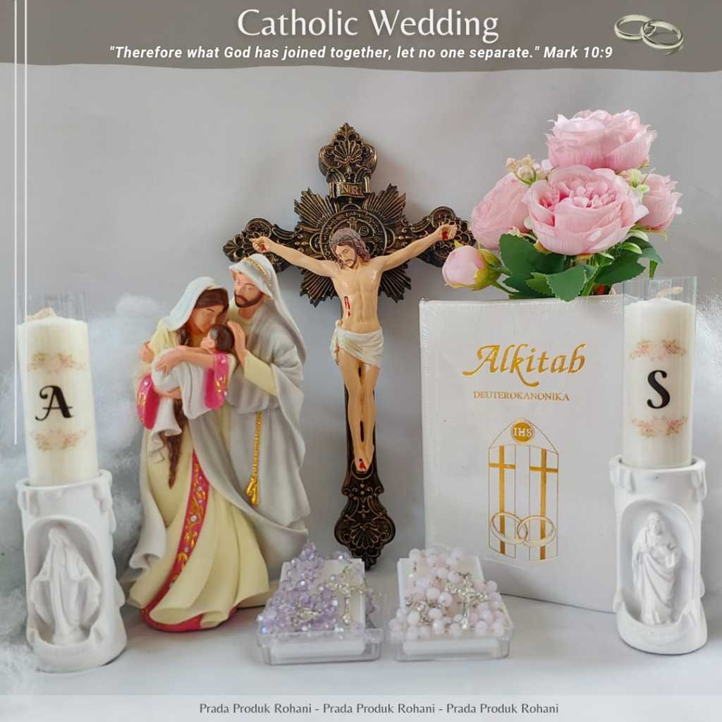 Jual SET HANTARAN PAKET PERNIKAHAN KATOLIK/LILIN INISIAL NAMA PENGANTIN ...