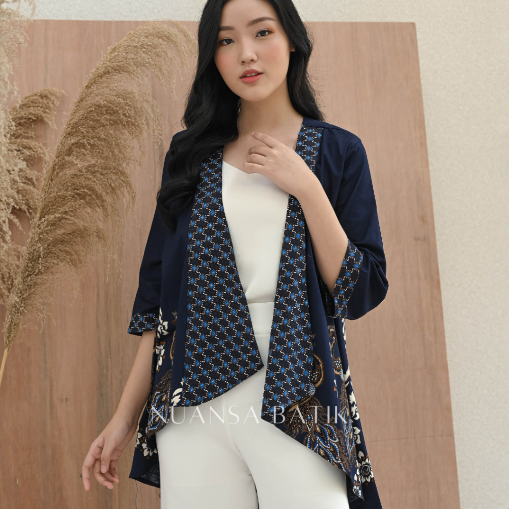 Jual Nuansa Batik Outer Batik Lengan 7/8 Belakang Panjang Bahan Katun Stretch | Shopee Indonesia