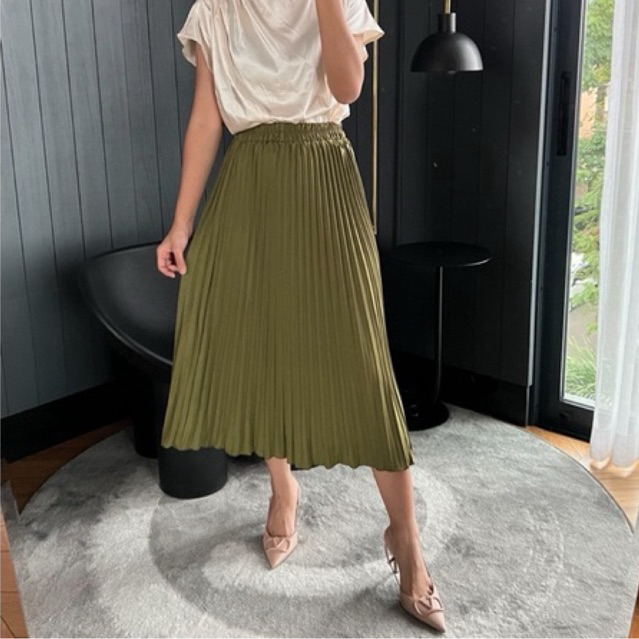 Jual [Fivore] Rok Plisket Midi / Midi Pleats Skirt / Rok Plisket ...