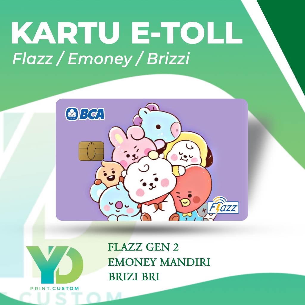 Jual Kartu Flazz BCA Gen 2 / Emoney Mandiri / Brizzi BRI Edisi BTS Icon | Shopee Indonesia