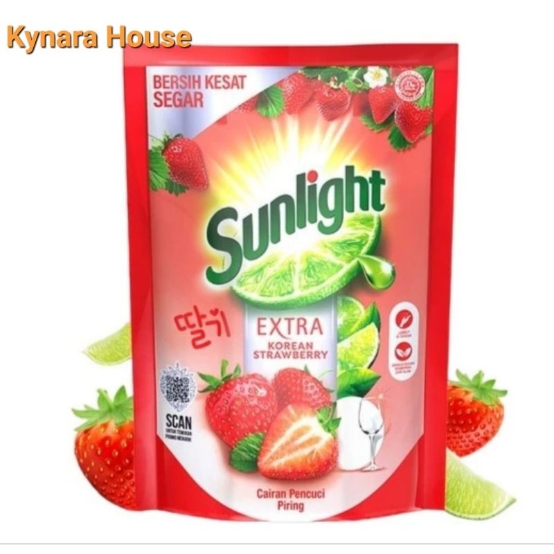 Jual Sunlight Pencuci Piring Korean Strawberry Pouch 650ml | Shopee ...