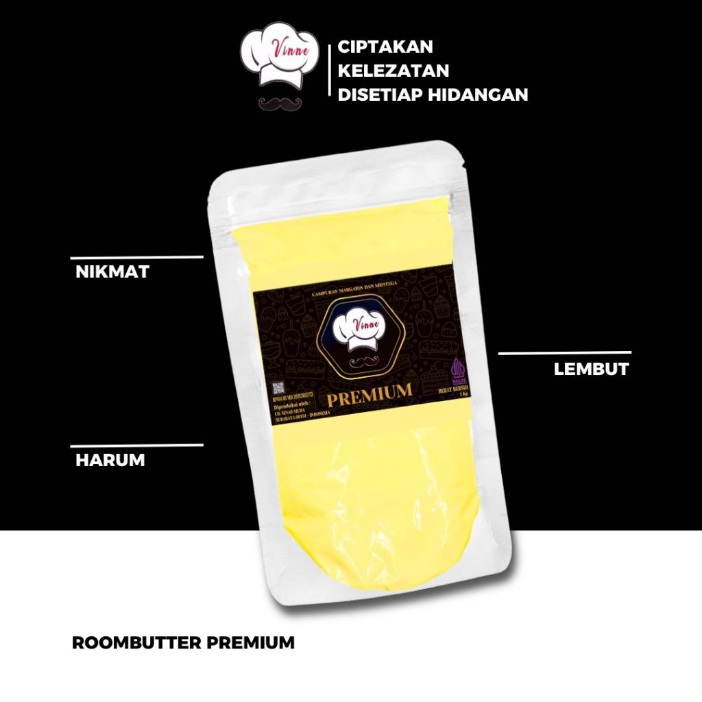 Jual ROOMBUTTER / BUTTER / MENTEGA VINNE PREMIUM 1 KG | Shopee Indonesia