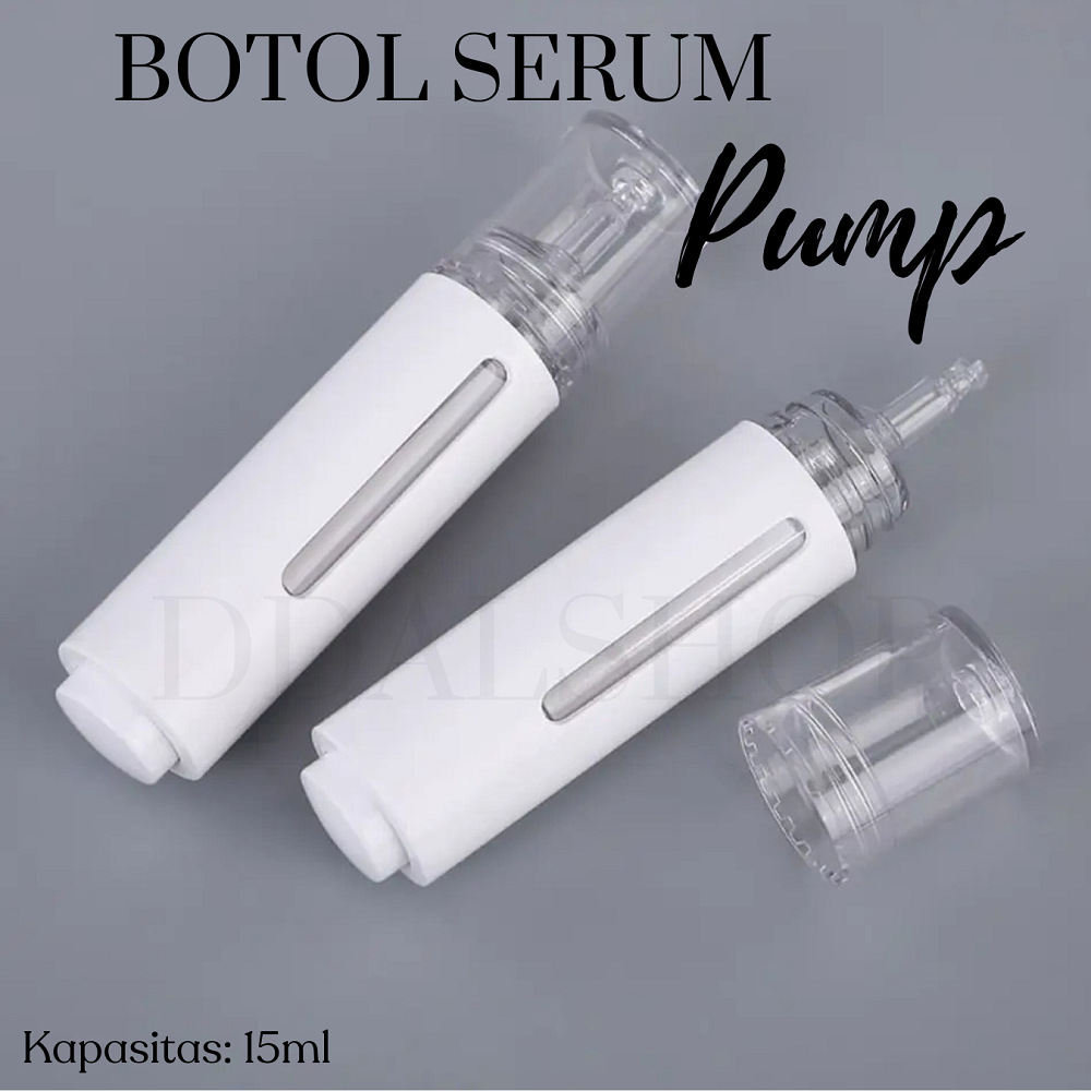 Jual Botol Serum Pump 15ml Airless Pump Tempat Serum refill Bottle ...