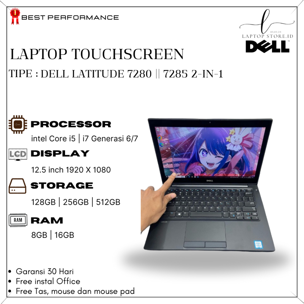 Jual Dell latitude 7280 Core i5/i7 Generasi 6 | Original | Touchscreen ...