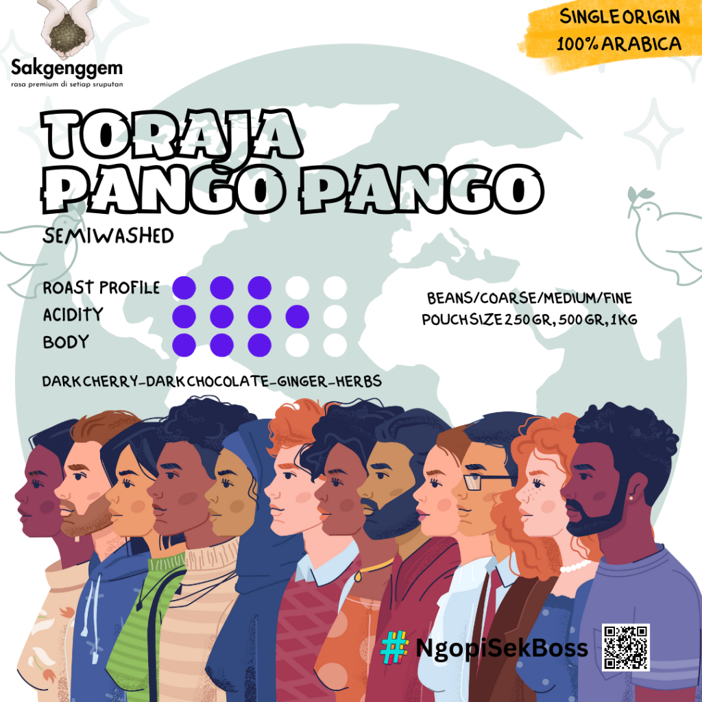 Jual Biji Kopi Bubuk Arabika Toraja Pango Pango Semiwashed | Single ...