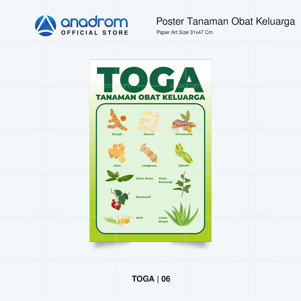 Jual Poster Toga - Tanaman Obat Keluarga | Poster Promosi Edukasi ...