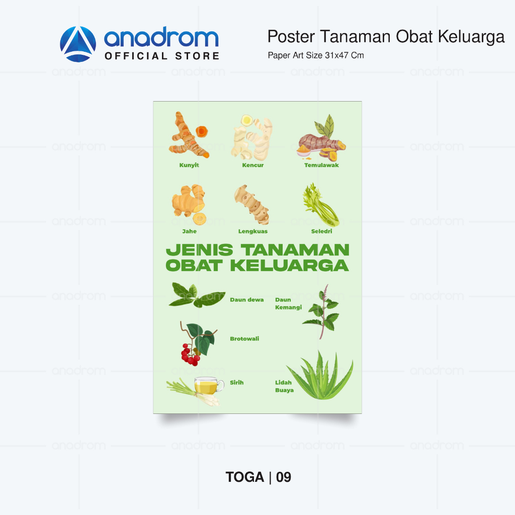 Jual Poster Toga - Tanaman Obat Keluarga | Poster Promosi Edukasi ...