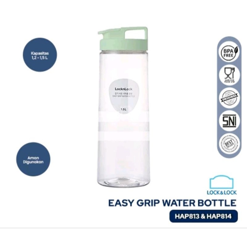 Jual Lock&lock Botol Air Minum Easy Grip Water Bottle 1.5 liter HAP 814 ...