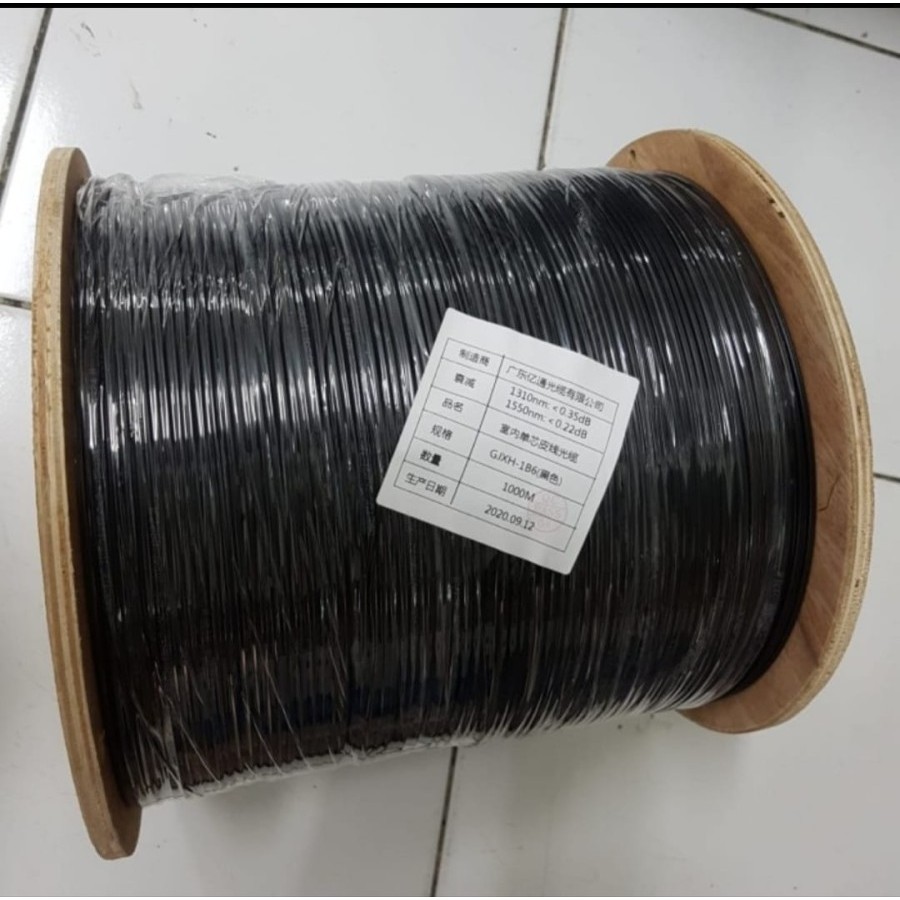 Jual KABEL FO 1 2 4 CORE 3 SELING/KABEL DROP WIRE 4 CORE 1000 METER 1KM ...