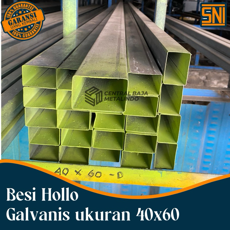 Jual Besi Hollow Galvanis 40x60 mm SNI | Shopee Indonesia