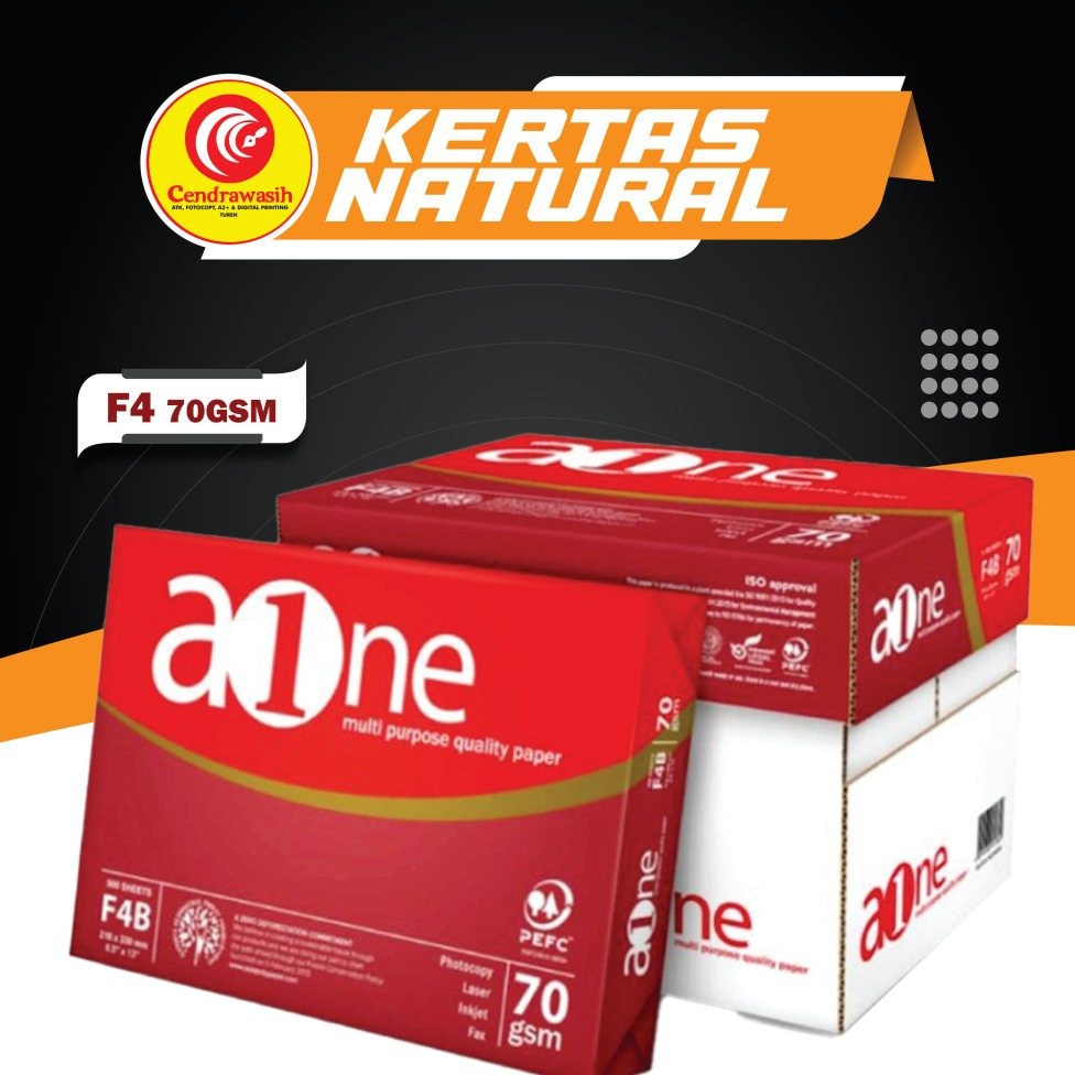 Jual KERTAS HVS 70gsm 1 RIM A4,F4 & A3 AONE/COPY PAPER/SIDU/NATURAL ...