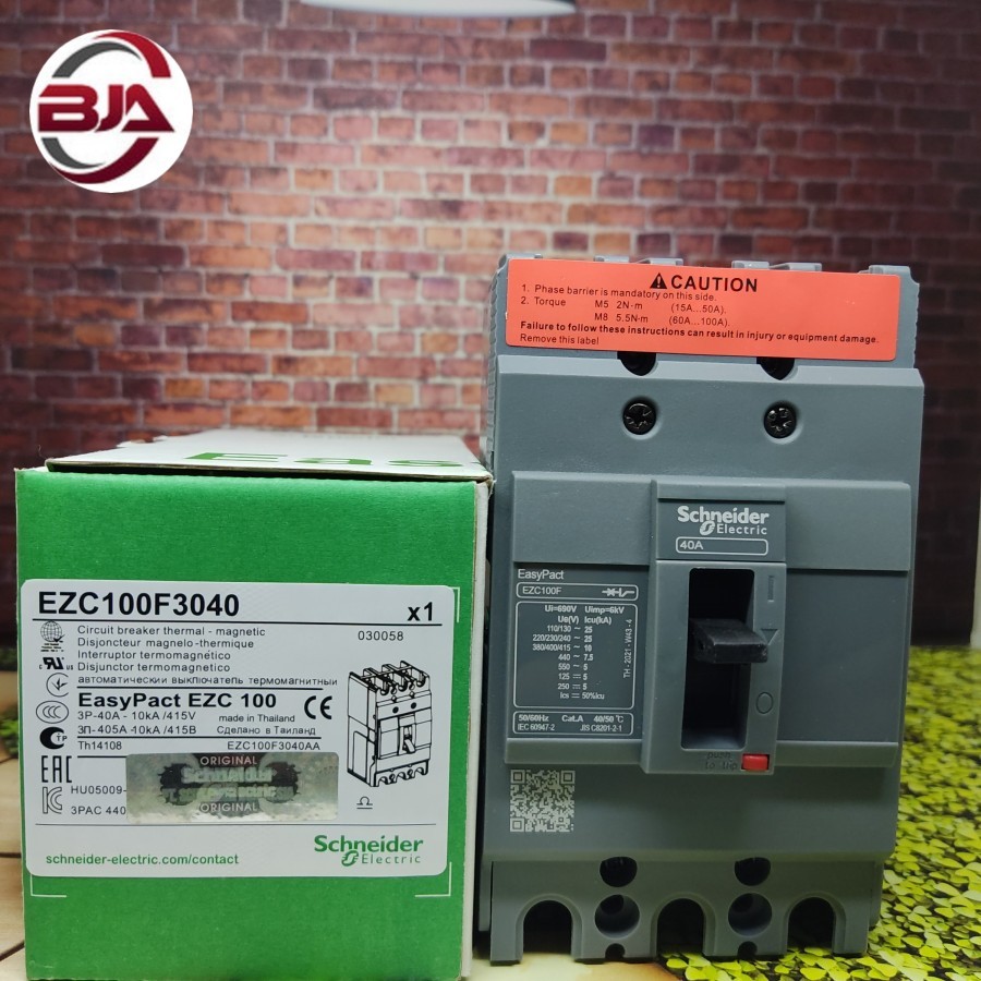 Jual MCCB Breaker Schneider Elektrik EZC100F 3P 40A 30A 25A 20A 15A 3phase 3Pole | Shopee Indonesia