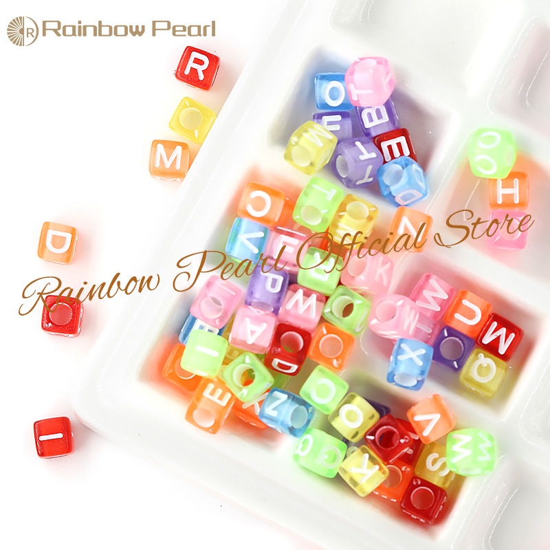 Jual Rainbow Pearl - [20-100PCS] - Manik-manik Akrilik Berbentuk Huruf ...