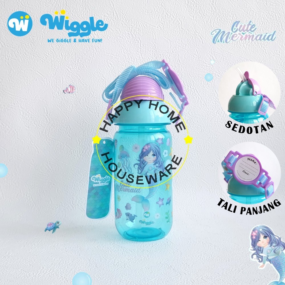 Jual WIGGLE Little Mermaid Bottle Sport 450ml Tali Panjang | Botol Air ...