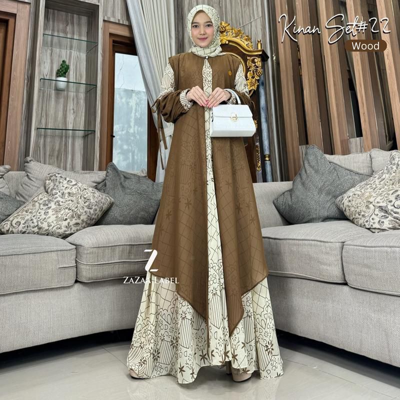 Jual KINAN SET 24 | KINAN SET 22 | KINANTI SET HIJAB LD110 & LD120 (LABEL SAVNA) | SET OUTER ...