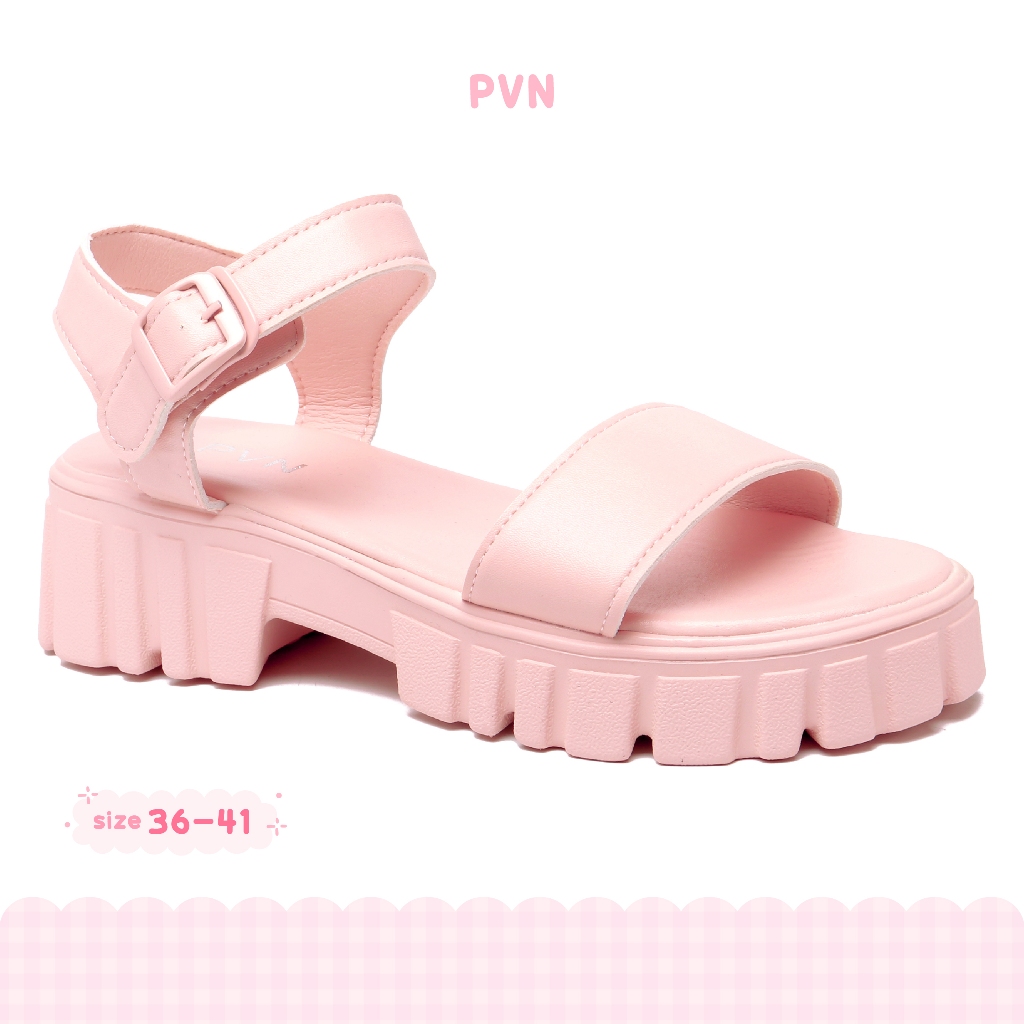 Jual PVN Domiq Sandal Tali Wanita Pink 555 | Shopee Indonesia