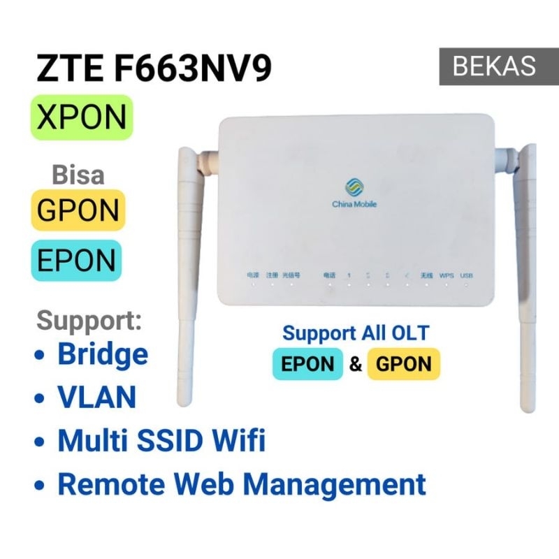 Jual ZTE F663NV9 XPON Router Wifi ONU ONT Access Point | Shopee Indonesia