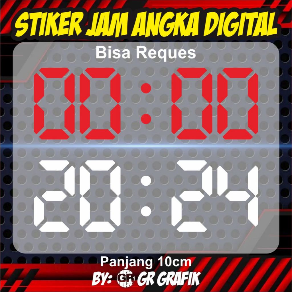 Jual STIKER JAM ANGKA DIGITAL BEBAS REQUES TANPA MINIMAL PEMBELIAN ...