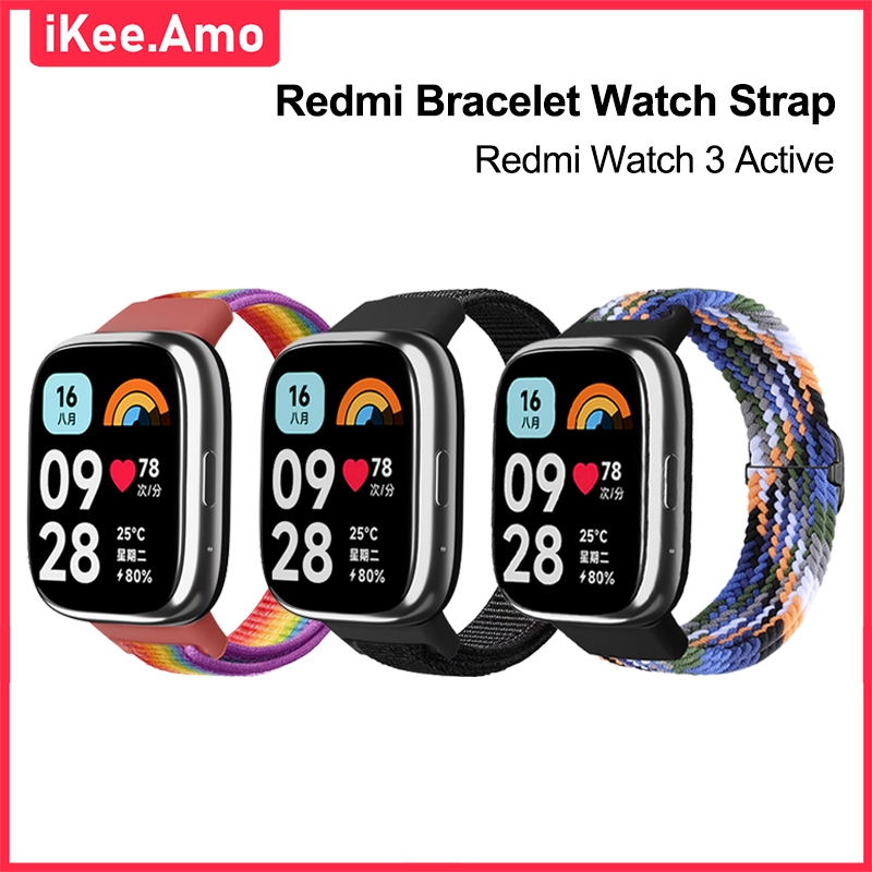 Jual Nylon Strap for Redmi Watch 3 Active Metal Buckle Braided Band ...