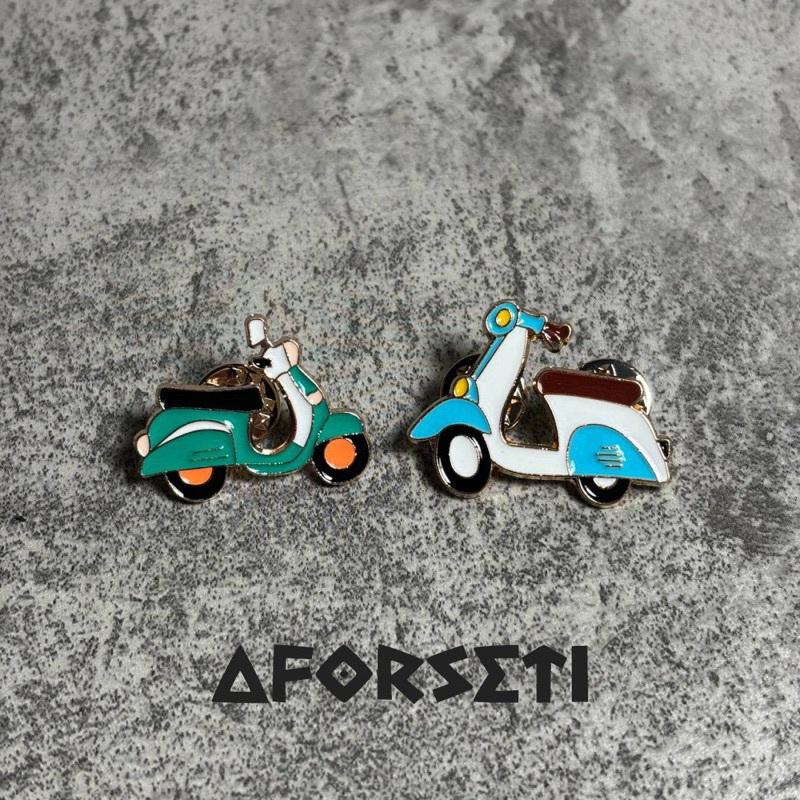 Jual PIN ENAMEL “SCOOTER” BROS PIN / BROOCH / PIN COUPLE / PIN ...