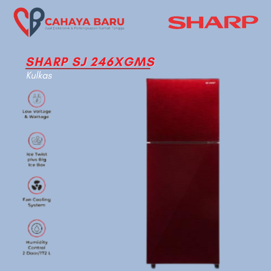 Jual KULKAS SHARP SJ 246XGMS | Shopee Indonesia