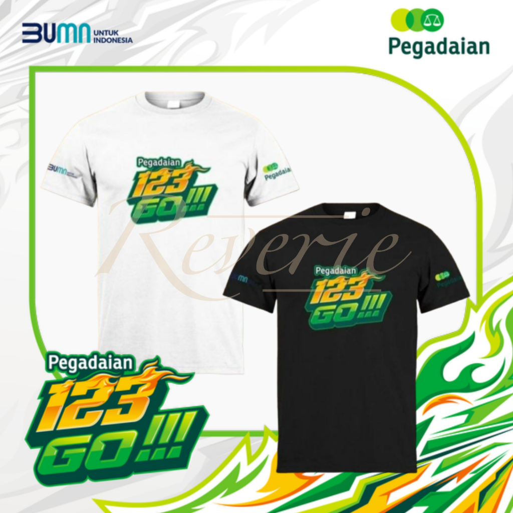 Jual KAOS PEGADAIAN 123 GO TSHIRT BAJU SERAGAM KANTOR STAFF KARYAWAN ...
