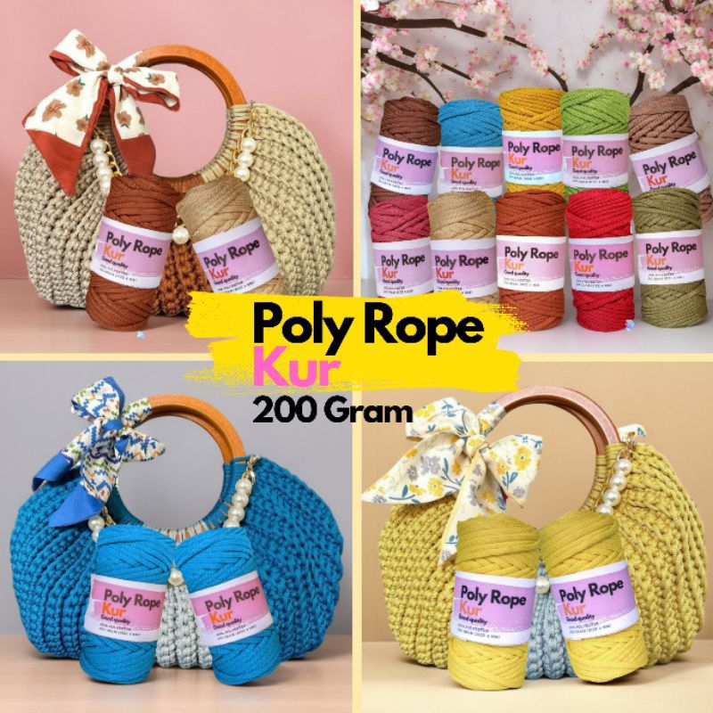 Jual BENANG RAJUT POLY ROPE / TALI KUR 4 MM 200 gram | Shopee Indonesia