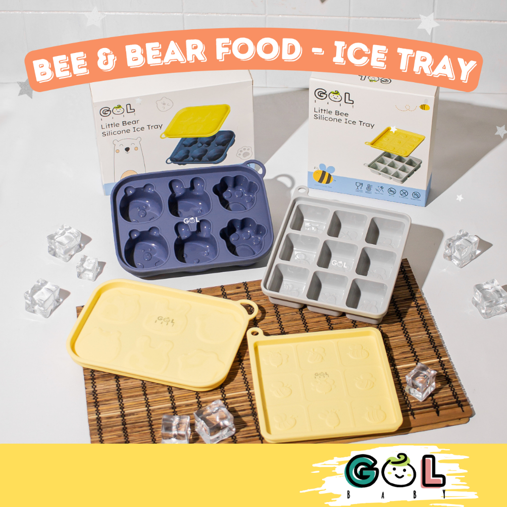 Jual GOL Baby Silicone Food Ice Tray Cube Cetakan Makanan Es Batu ...