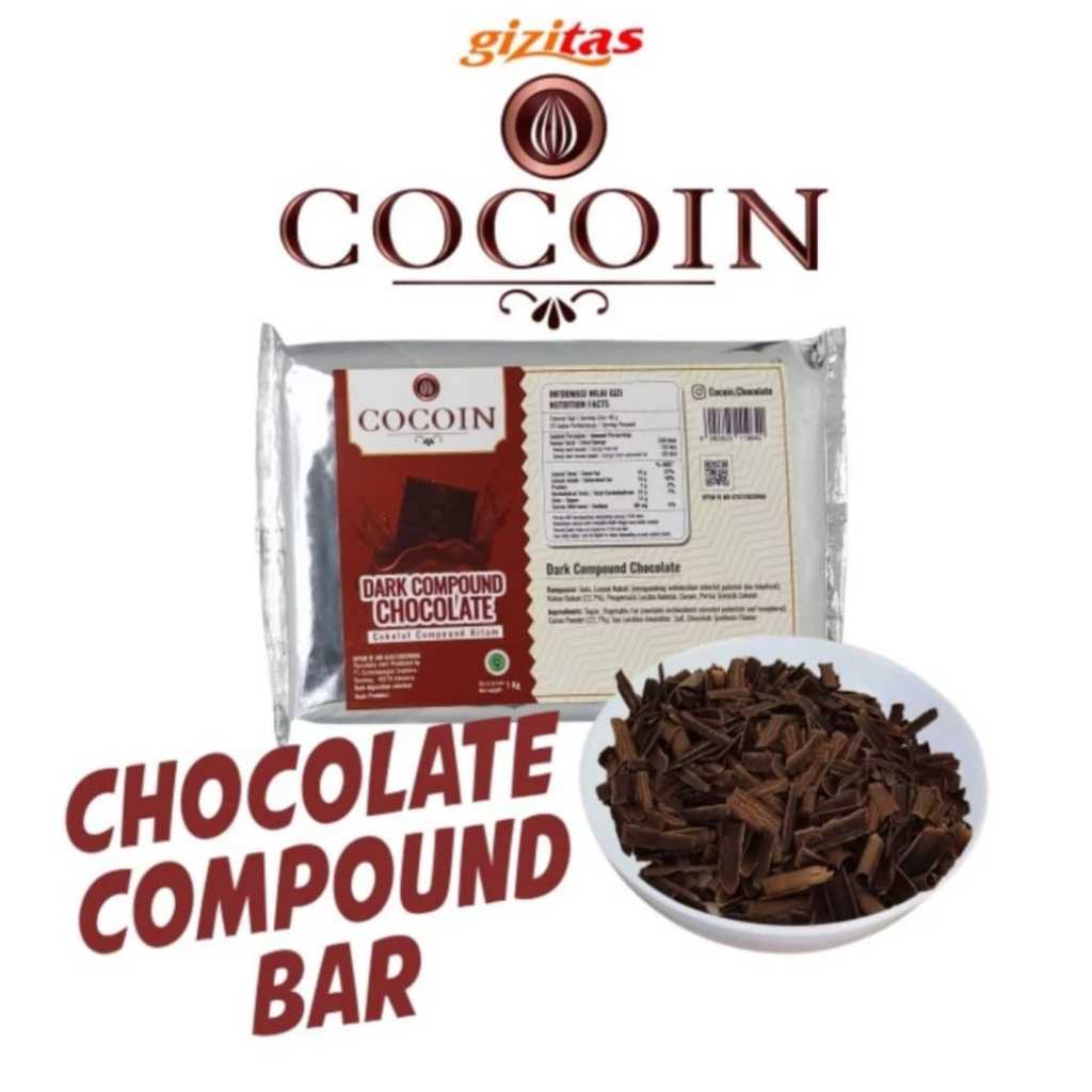 Jual Cocoin Dark Compound Chocolate Bar 1kg / Coklat BaTang/ Coklat ...