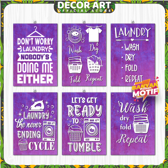 Jual DecorArt 15x20 Cm - Dekorasi Hiasan Dinding Tema Laundry Loundry ...