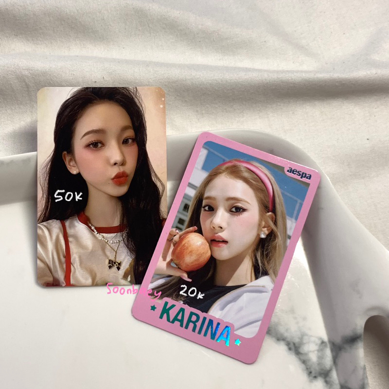 Jual Official Karina Photocard Trading Card My World & Selca Photopack ...