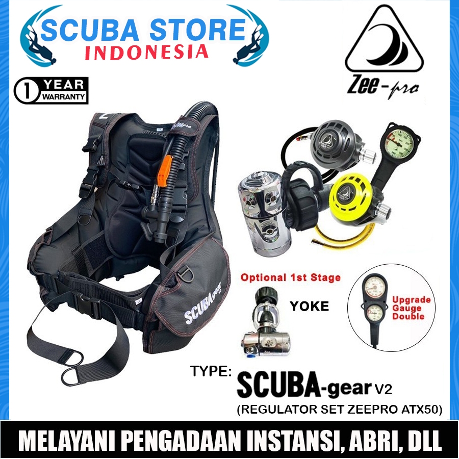 Jual Paket BCD Set Package Scubagear V2 Scuba Gear Regulator Octopus Console Zeepro 1st First ...