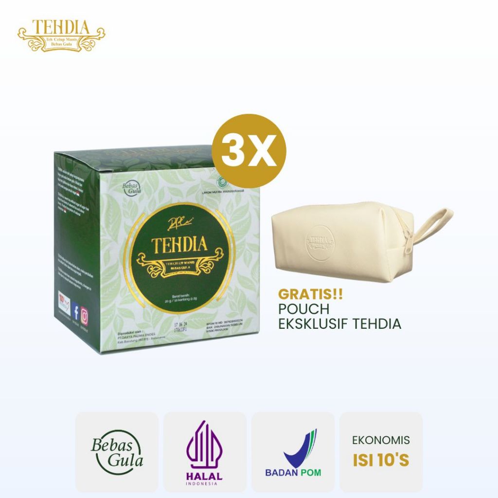 Jual TEHDIA Original Teh Celup Manis Bebas Gula 10s x 3 box | Shopee ...