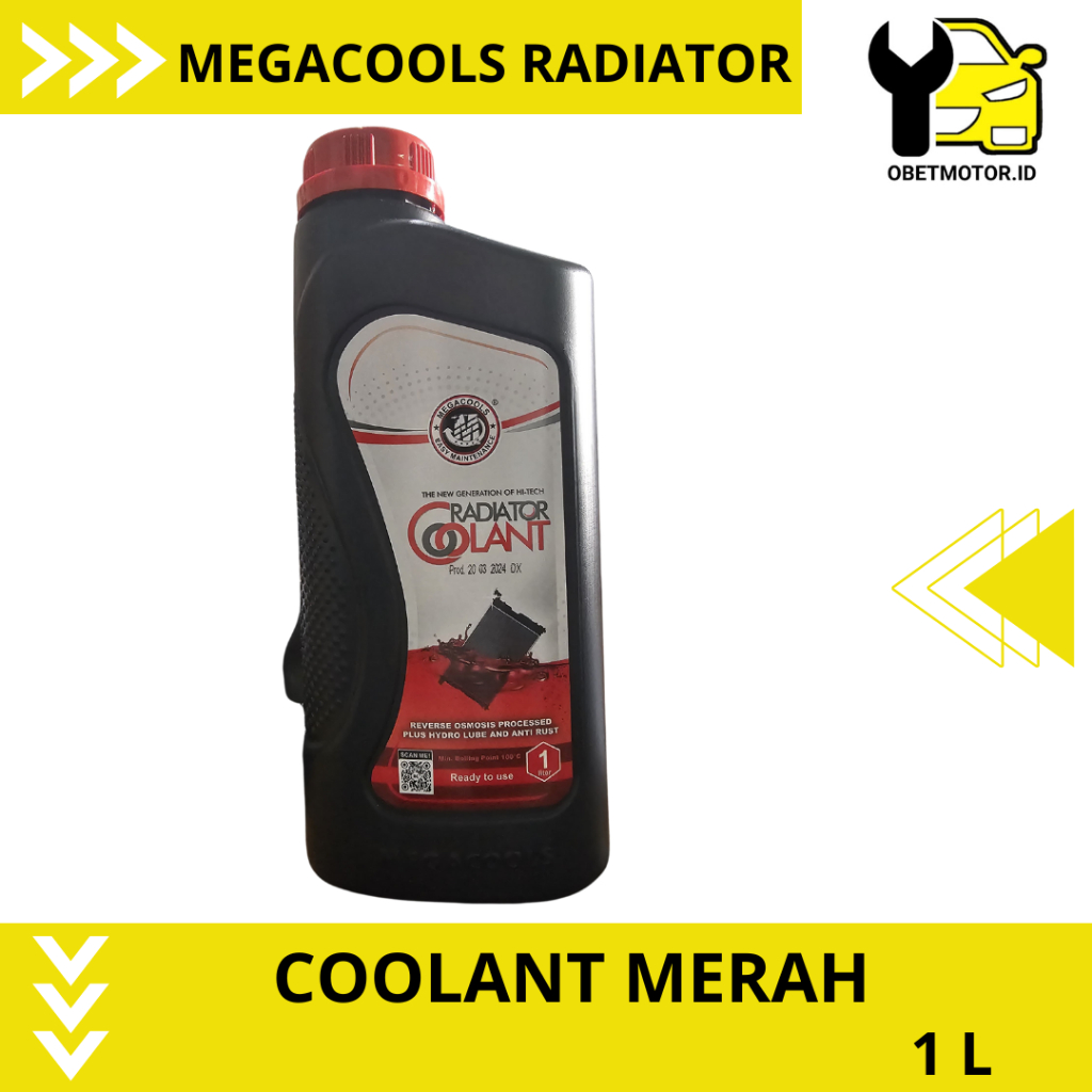 Jual Air Radiator Coolant Megacools 1L Warna Merah | Shopee Indonesia