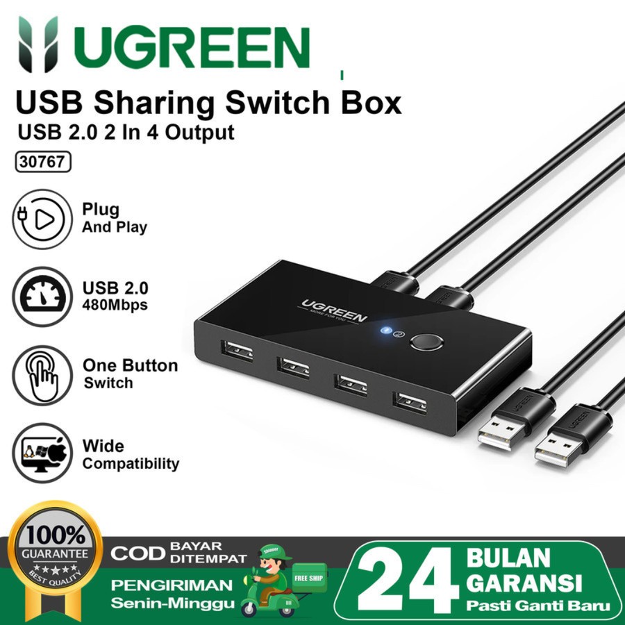 Jual UGREEN Sharing Switch Box UGREEN 2In 4Out USB 2.0 USB 3.0 For PC ... Jual UGREEN Sharing Switch Box UGREEN 2In 4Out USB 2.0 USB 3.0 For PC ...