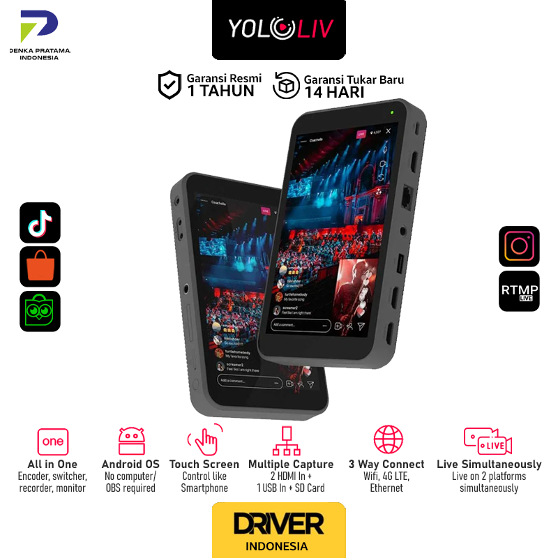 Jual Yololiv Yolobox Instream Live Stream Potrait Swicther Monitor Portable Studio | Shopee ...