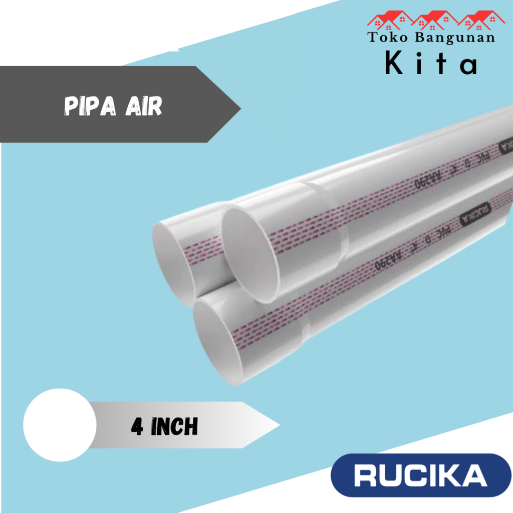 Jual Pipa PVC Rucika 4 Inch D | Pipa Pralon 4" D | Shopee Indonesia