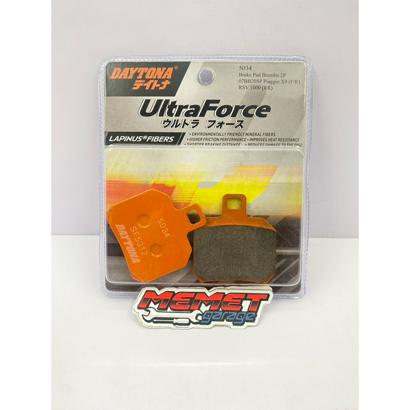 Jual Kampas Rem DAYTONA Lapinus Fibers 2 Piston Besar for Kaliper ...