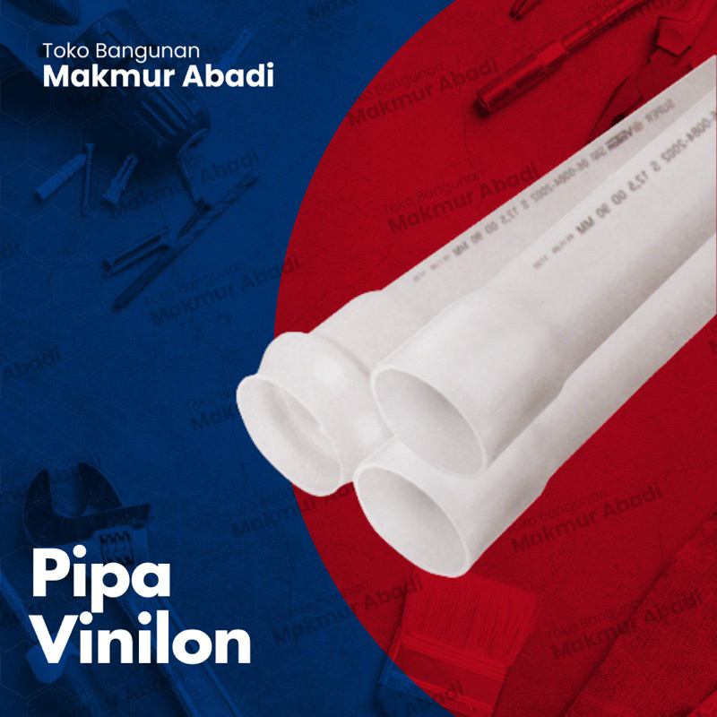 Jual Pipa PVC Vinilon AW Warna Putih 1/2" Inch 3/4" Inch Per Batang 4 ...
