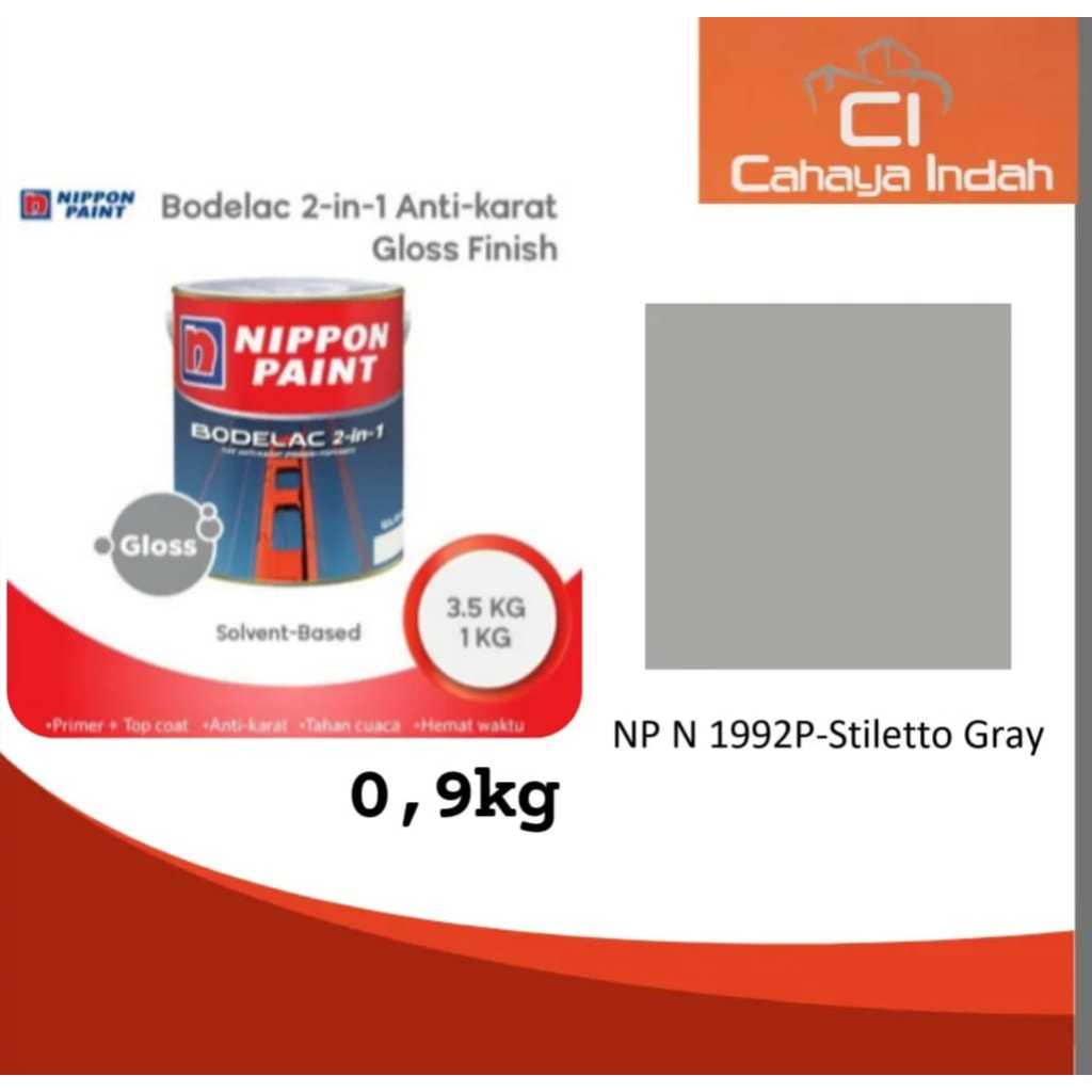 Jual NIPPON PAINT BODELAC CAT BESI BAJA ANTI KARAT PRIMER | Shopee ...