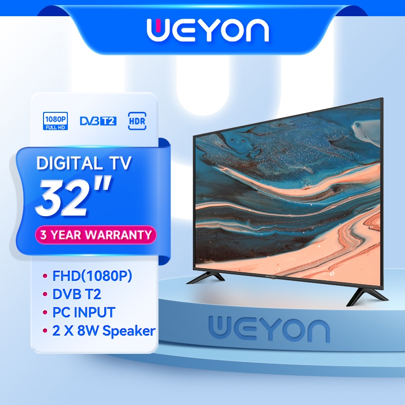 Jual WEYON TV LED 32 Inch Digital TV Full HD Televisi LED 3 Tahun ...