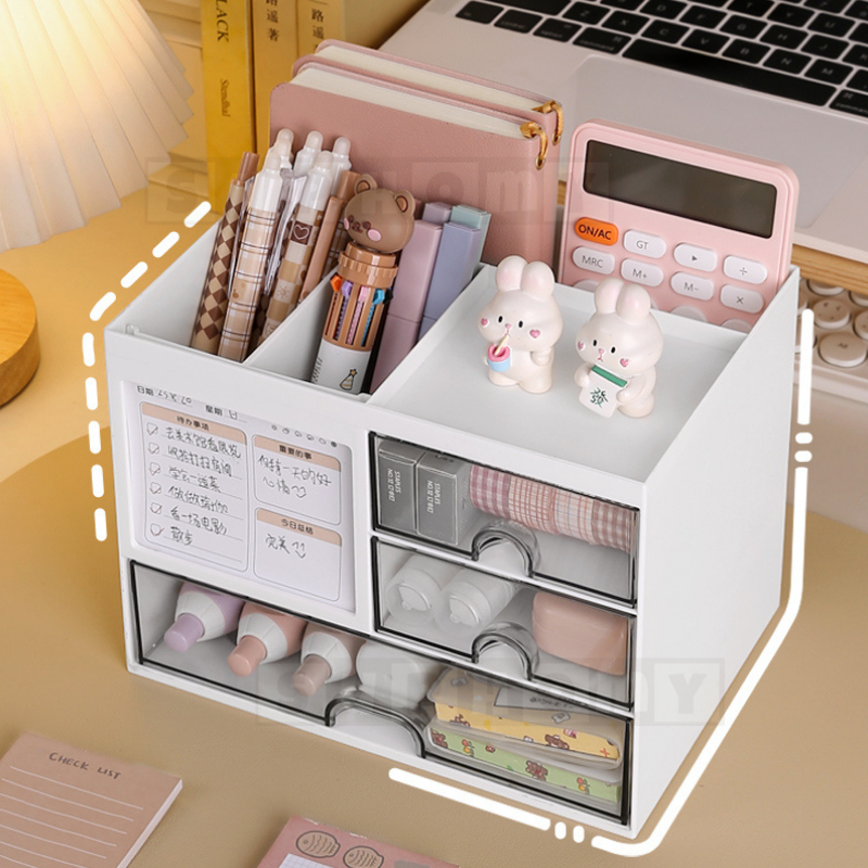 Jual Kotak Pensil Meja Laci Mini Kotak Alat Tulis Desktop Organizer ...